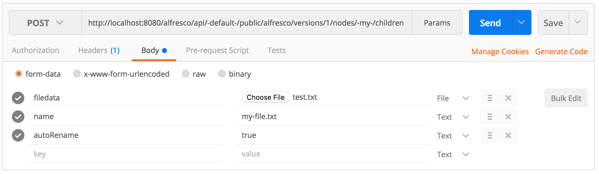 v1 REST API - Part 3 - Creating Nodes - Alfresco Hub