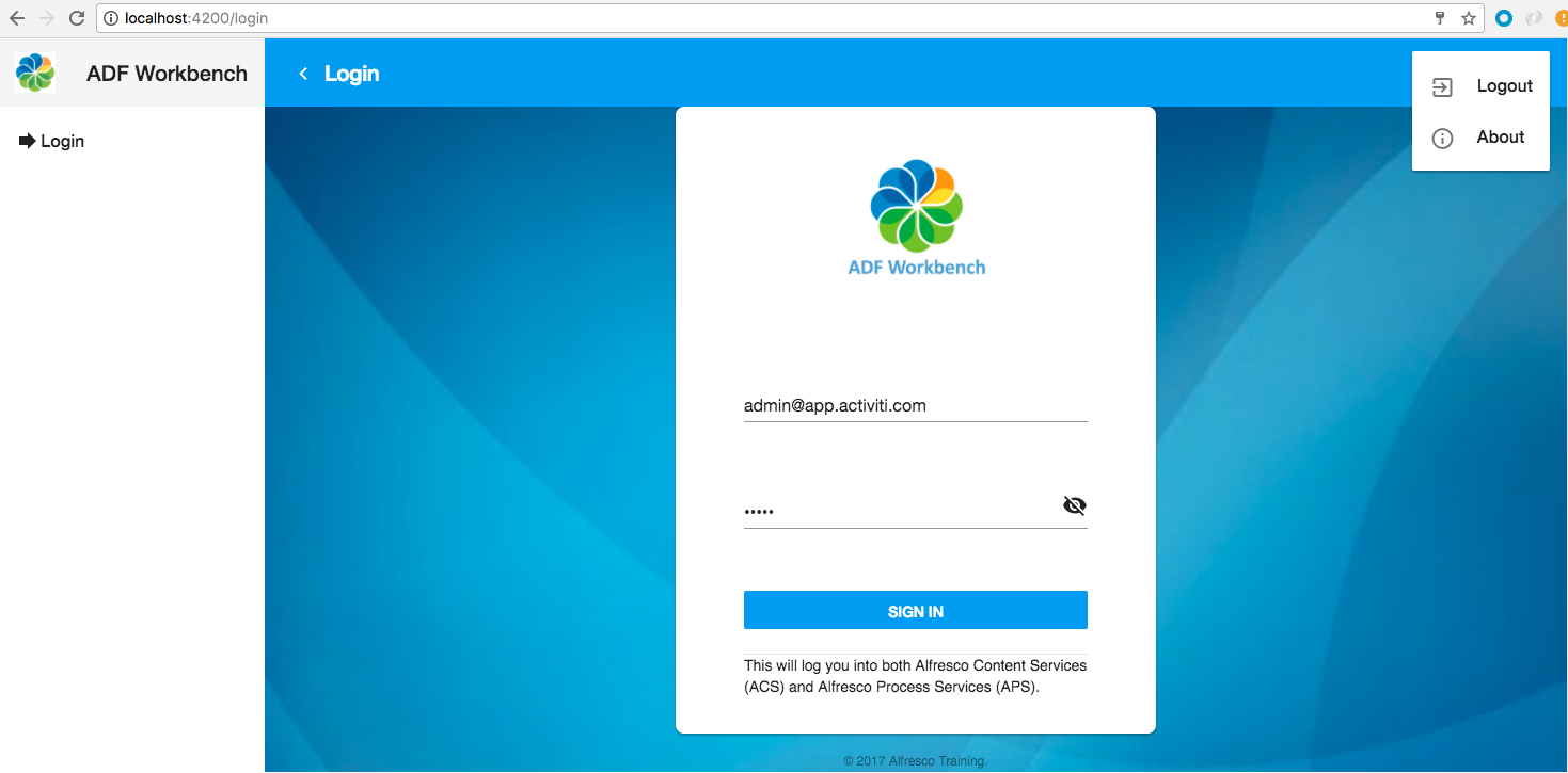 Adding Navigation, Menu, Toolbar, and Logout to yo... - Alfresco Hub